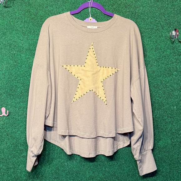easel | Tops | 454 Easel Star Patchwork Shirt Top | Poshmark